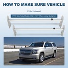750lb VAN 3 Bar Van Roof Ladder Rack Heavy Duty Steel White CAR Top ...