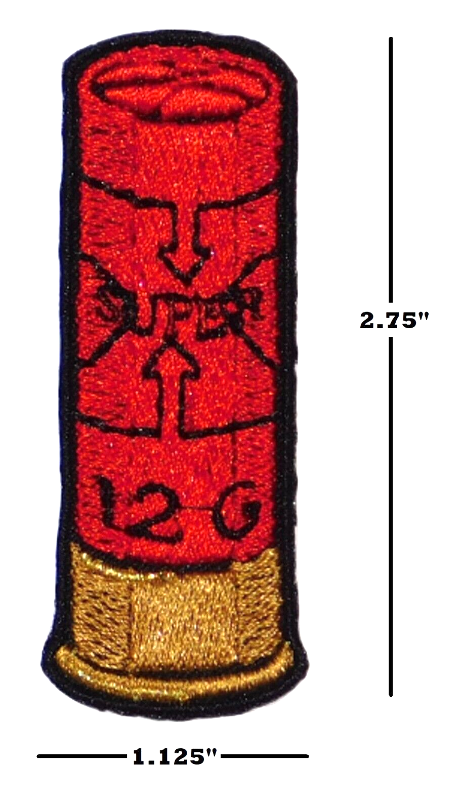 Iron on Patch Shotgun Shell Hunting Embroidered Emblem Applique Ammo ...