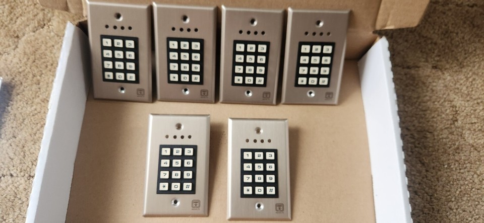 Corby 7140 Single Gang Replacement Security Keypad, 4 LED Holes, No ...