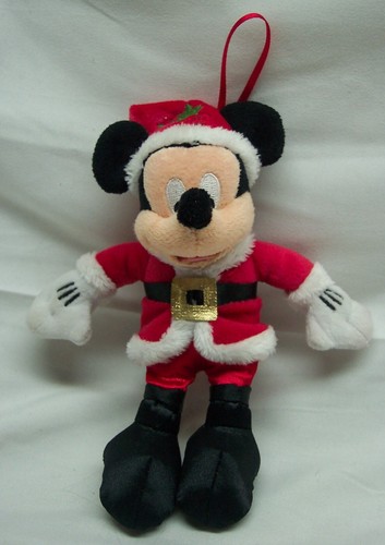 Walt Disney Christmas HOLIDAY MICKEY MOUSE AS SANTA 6" Plush Toy ...
