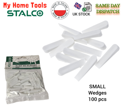 100 pcs SMALL size Wedges Spacers Tile Tool Tiling Flooring set White ...