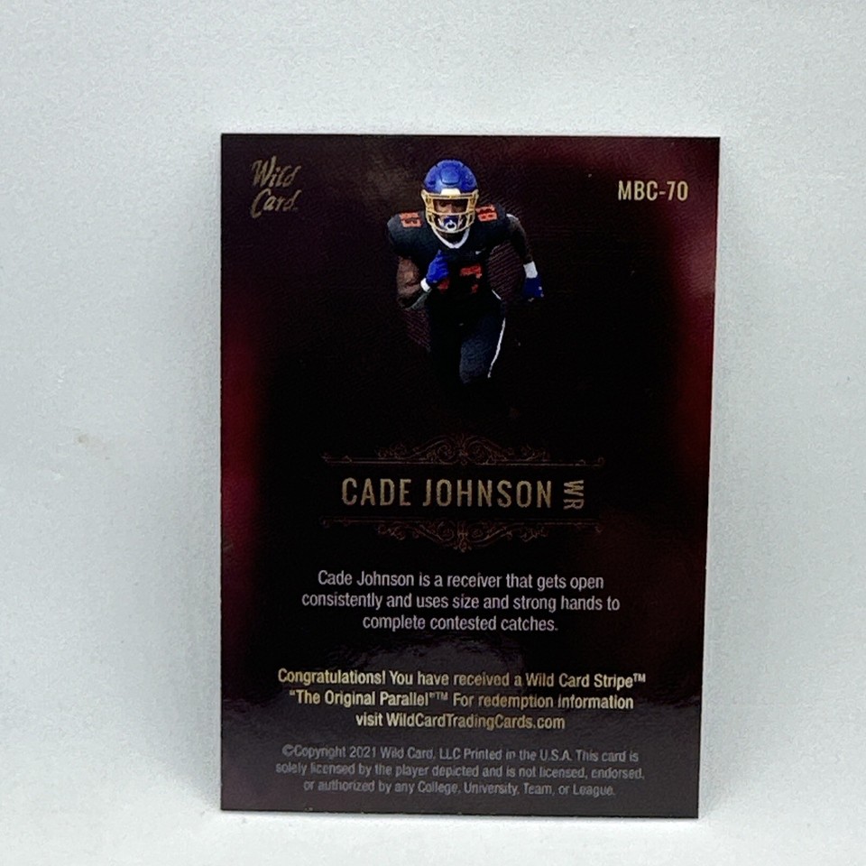 2021 Wild Card Matte 50 Stripe Cade Johnson /3 Seattle Seahawks | eBay