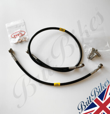 NORTON COMMANDO ROCKER OIL LINE KIT IN STAINLESS STEEL OEM BLACK 06 ...