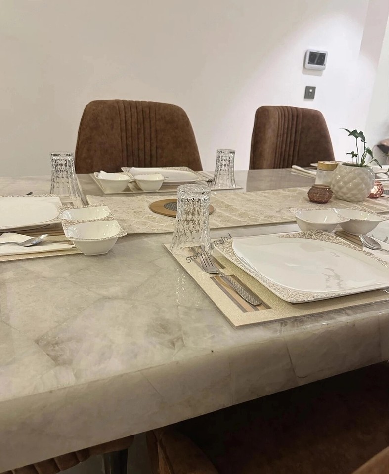 White Quartz Dining Table, Natural Quartz Kitchen & Dining Countertops ...
