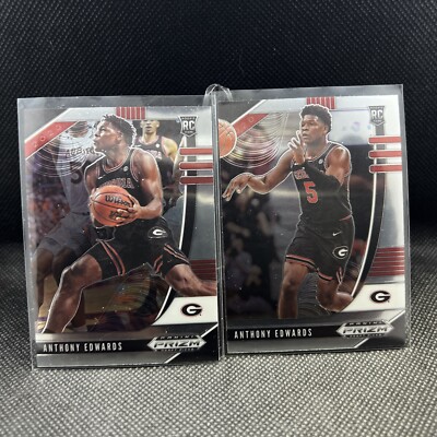 Anthony Edwards RC 2020 Prizm Draft Picks Rookie #1 and #41 ...