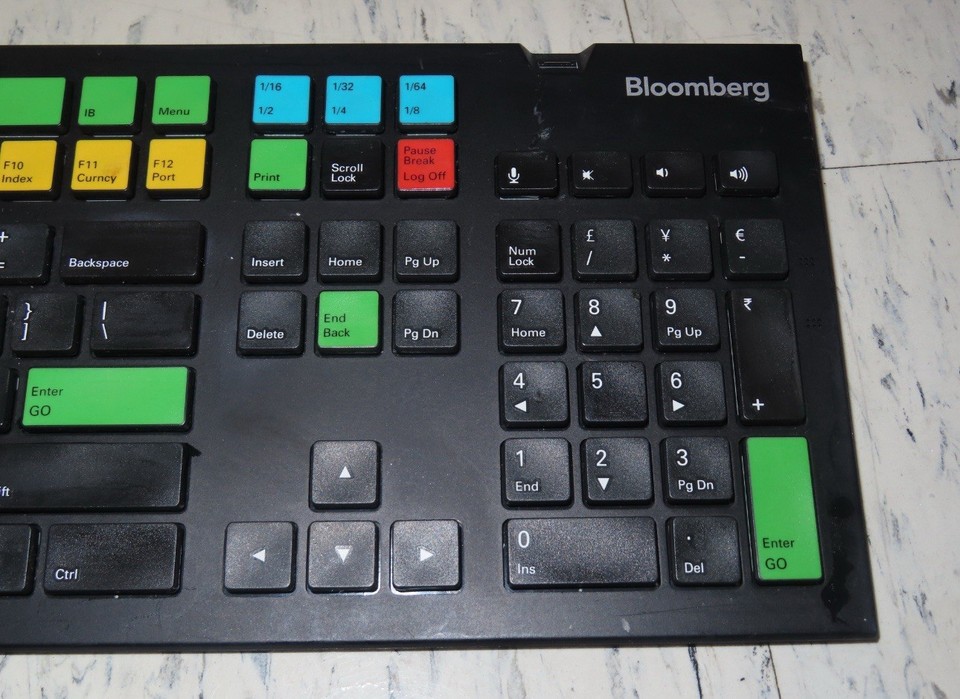 Bloomberg STB100 Wired USB Black Financial Stock Trading Keyboard 2014 ...