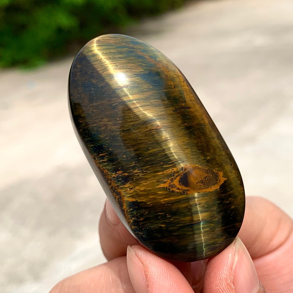 69G Natural yellow tiger eye stone crystal heaet stones healing | eBay