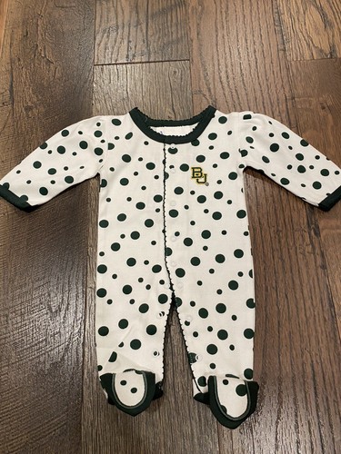 Baylor University Bears NCAA Baby Infant Girl Dotty Sleeper, Preemie ...