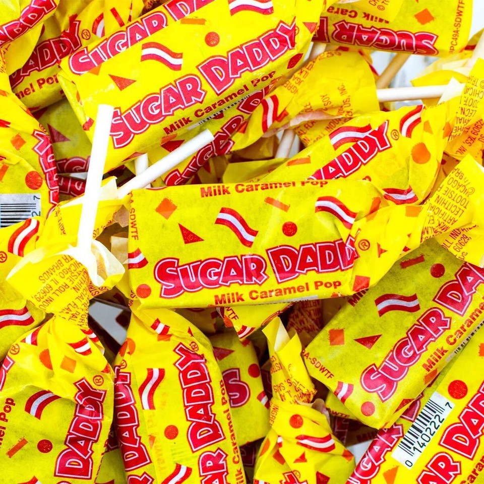 Sugar Daddy Milk Caramel Lollipops Pack of 48 0.47 Ounce Individually ...