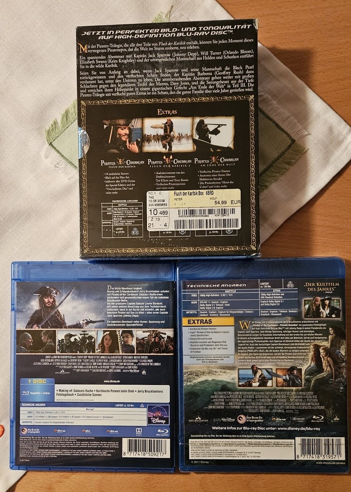 Fluch der Karibik 1-5 Blu Ray "NEU" Original verpackt "OVP" | eBay.de