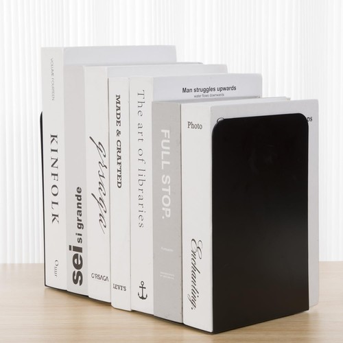 Desktop Book Stand Metal Library Bookends Office Organizer Book Shelves ...