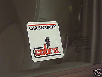 2x Cobra Car Alarm Window Stickers sticker decal. New Style/ Bargain ...