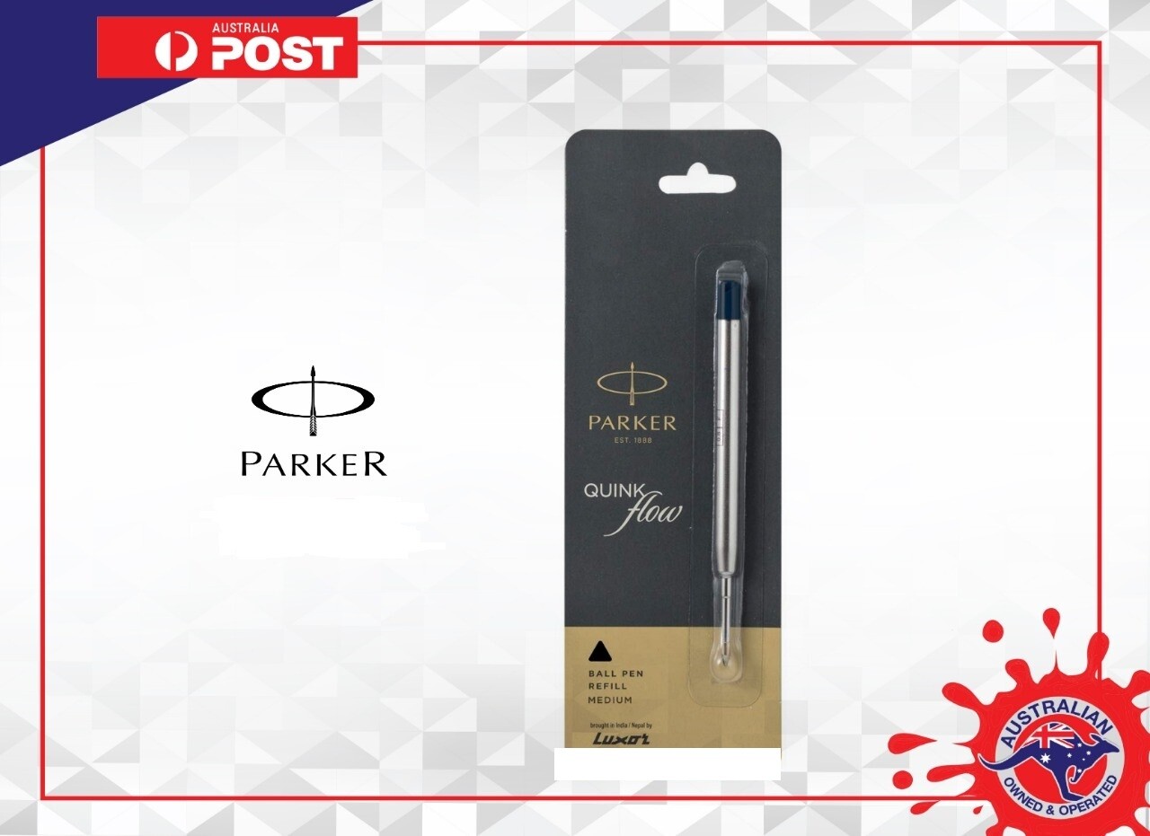 PARKER REFILL Black or Blue REFILLS QUINK BALL PEN Medium Nib 1mm ...