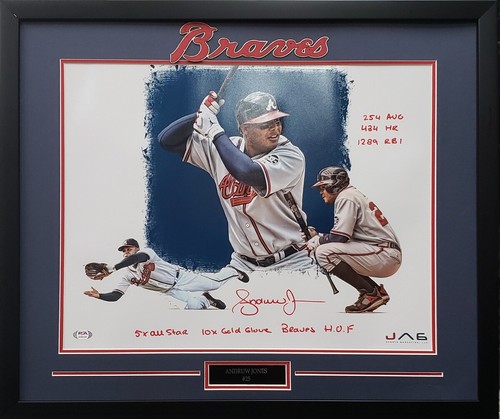 Andruw Jones autographed signed inscribed 16x20 framed MLB Atlanta ...