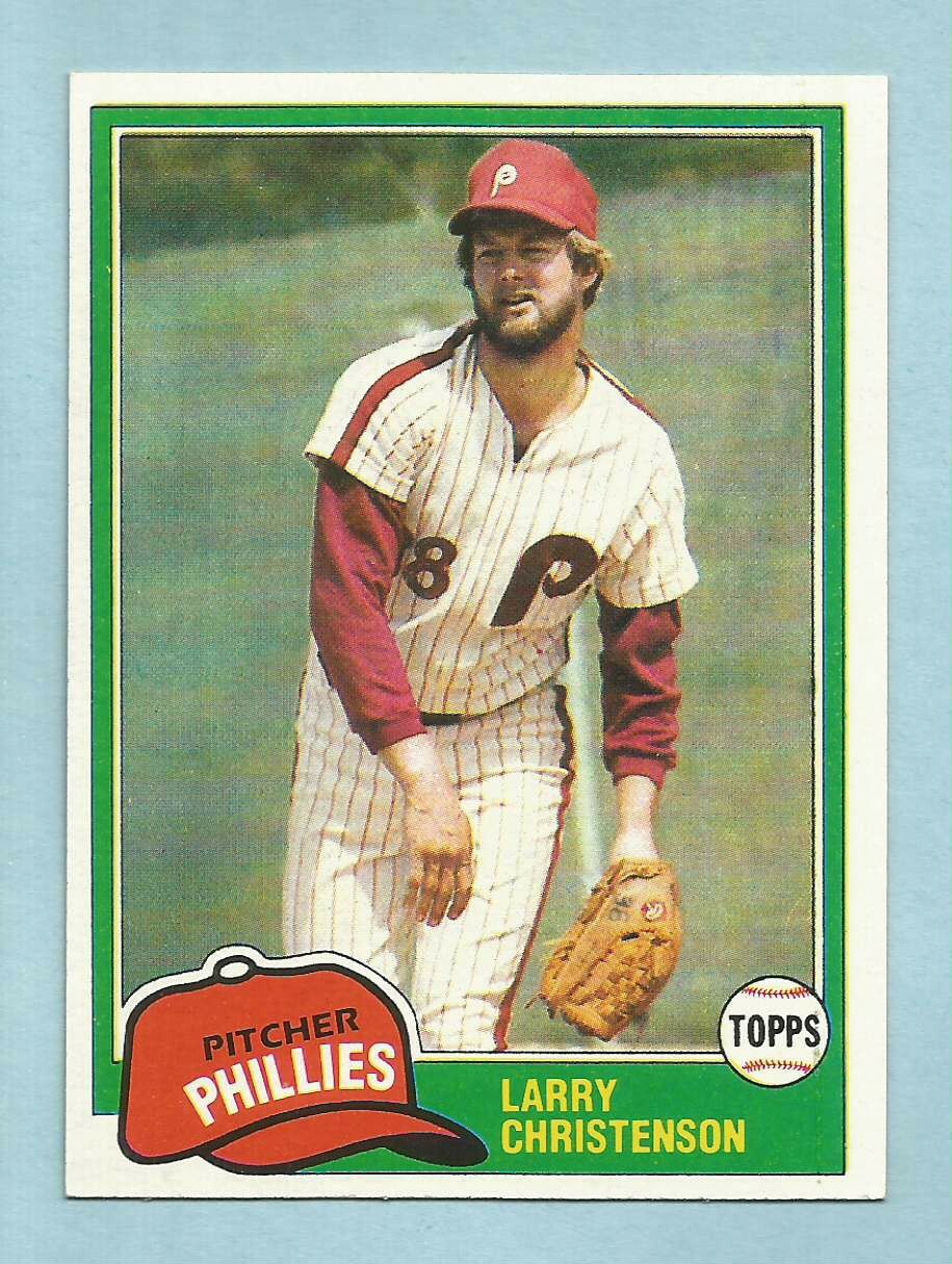 1981 Topps Baseball Larry Christenson #346 Philadelphia Phillies NM/MT ...