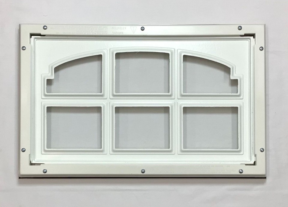 Garage Door Window Kit w/ Glass Int/Ext Frame Insert Grill Screws ...