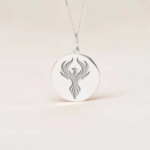 925 Sterling Silver Phoenix Bird Pendant Strength & Renewal Symbol ...