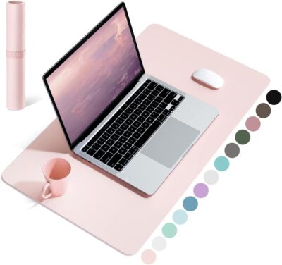 Large PU Leather Dual Sided Desk Pad Non-Slip Mouse Pad Office Home ...