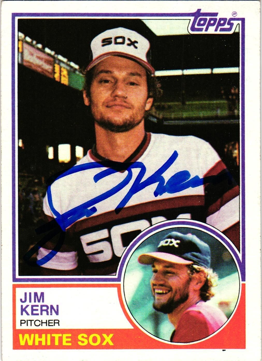 Jim Kern Signed autographed MLB Baseball card 1983 Topps #772 White Sox ...