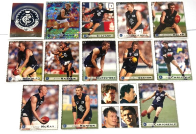 1999 SELECT AFL COLLECTABLE STICKERS FULL BASE TEAM SET-CARLTON (14) | eBay