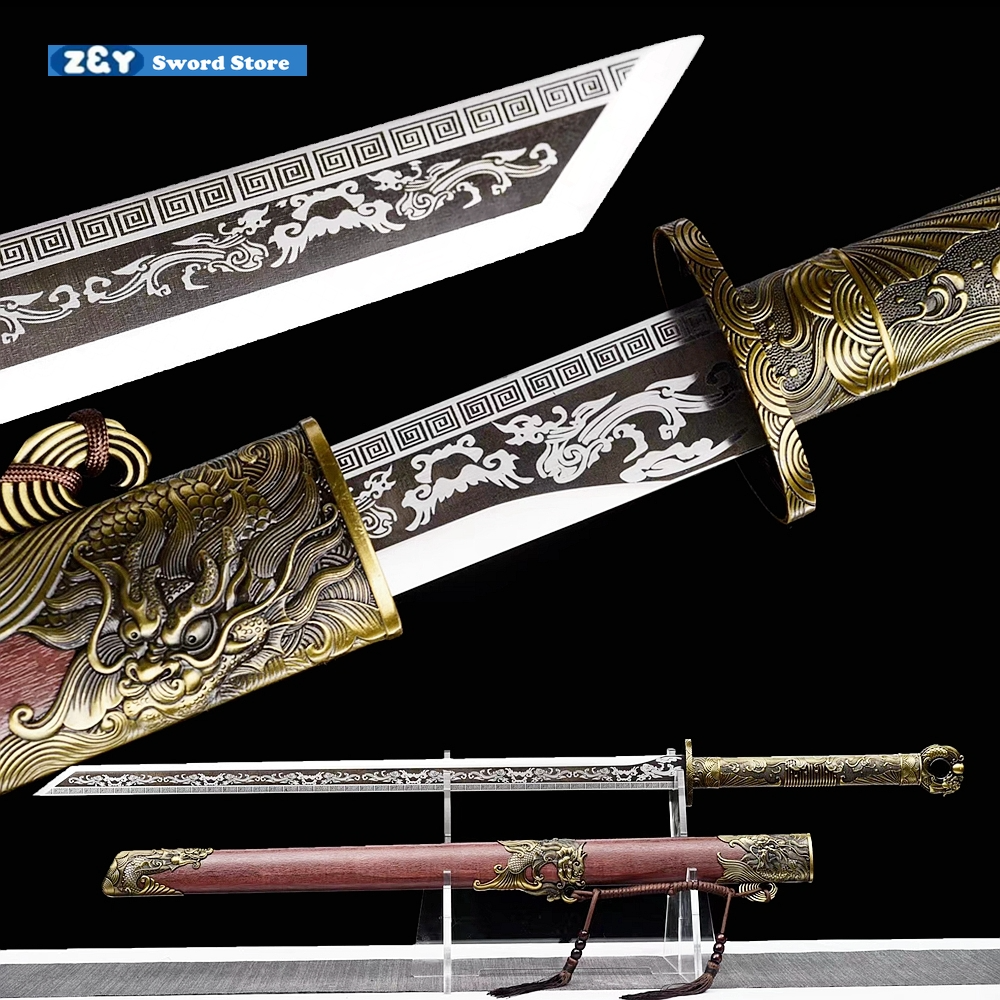 Battle Ready Chinese KUNGFU Sword Sharp Tang Dao 1095Carbon Steel Saber ...