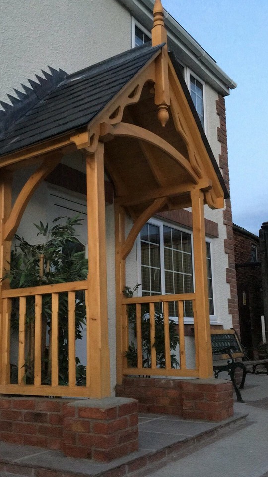timber door canopy timber door porch hand made bespoke joinery (Made to ...