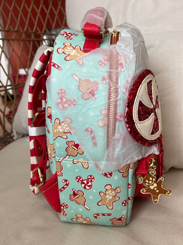 NEW 2022 Disney Parks Peppermint Gingerbread Candy Cane Loungefly Mini ...