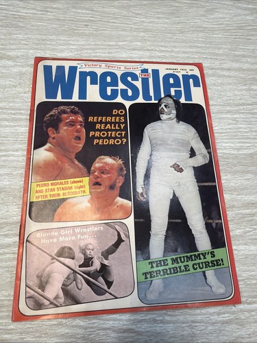 The Wrestler January 1972 The Mummy Pedro Morales Wrestling Magazine | eBay