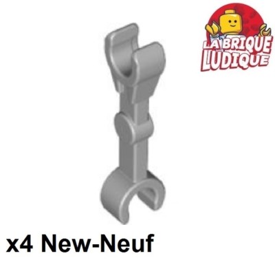 Lego 4x bras mécanique Arm Mechanical robot gris/light bluish gray ...