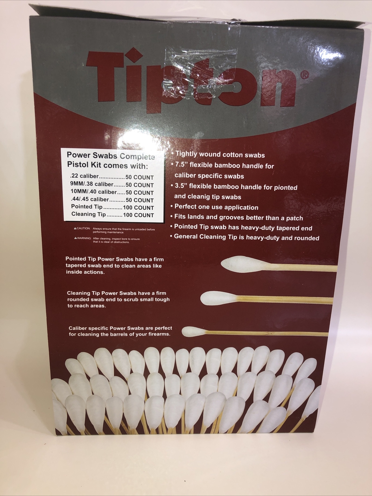 TIPTON POWER SWAB PISTOL CLEANING KIT 400CT | eBay