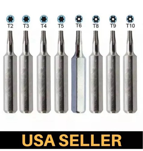 T2 T3 T4 T5 TR6 T8H TR9 T10H torx screwdriver bits set-4mm Hex System 4 ...