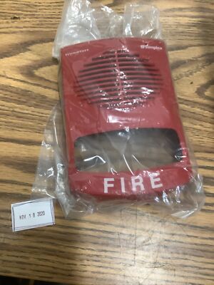 Red Simplex TrueAlert Fire Alarm Siren Speaker Visible Cover NOS | eBay