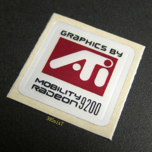 GRAPHICS BY ATI MOBILITY RADEON 9200 Sticker 20mm x 20mm | eBay