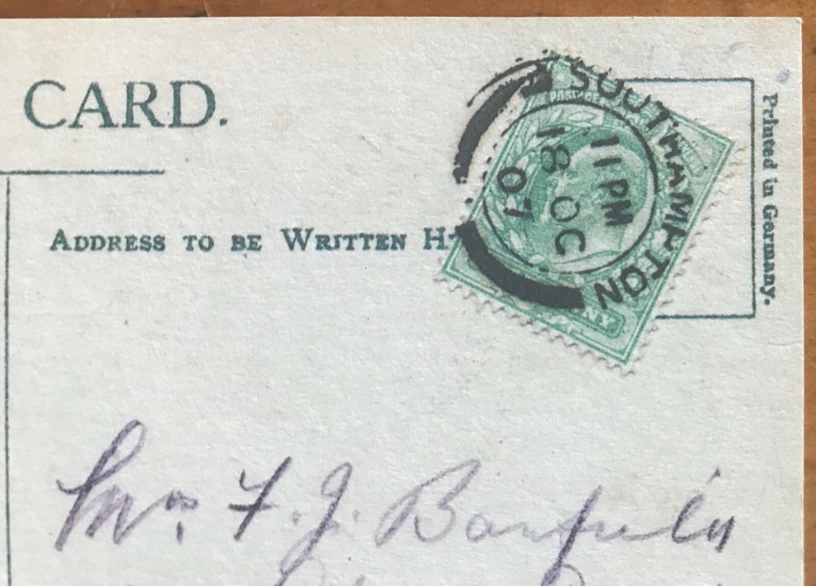 POSTCARD=POST CARD=S.S. "NEW YORK"=SHIP=STEAMSHIP=FGO STUART=1907 ...