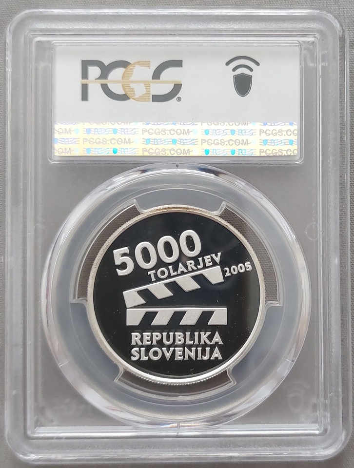 SLOVENIA SILVER PROOF 5000 TOLARJEV COIN 2002 KM#62 100th ANNI FILM PCGS PR67 | eBay