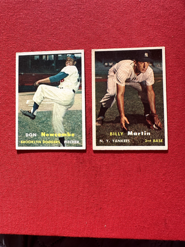 1957 Topps Lot of 2 Billy Martin Don Newcombe EXMT-NM | eBay