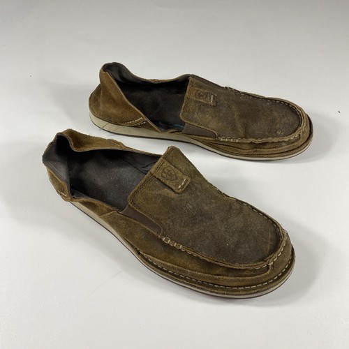 Ariat Cruiser Mens 13 EE Slip On Loafer Shoes Rough Oak Brown Leather ...