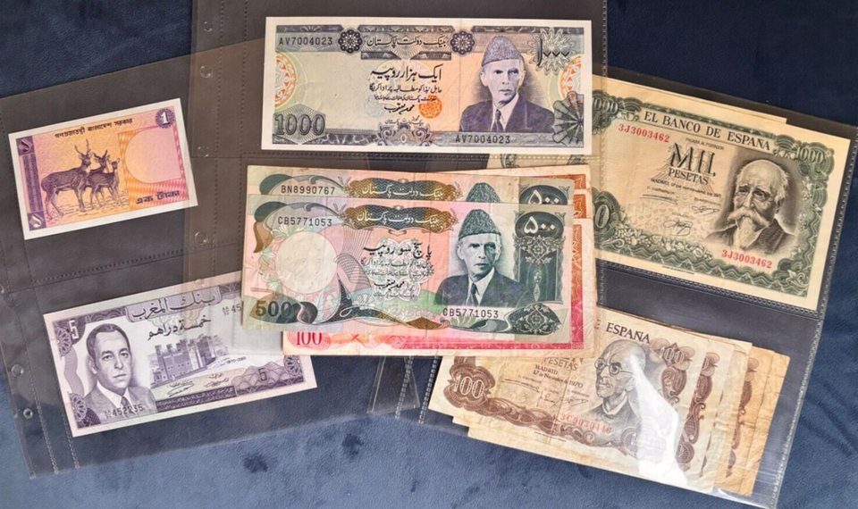 Lot of 130 Old Foreign Banknotes World Paper Money Currency - Many ...