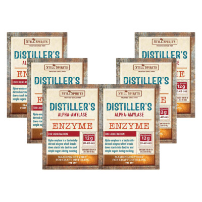 6X Still Spirits Distiller's Enzyme Alpha-amylase 12g Alcohol Making ...