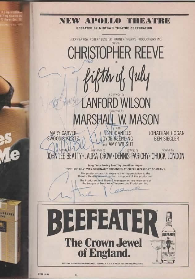 Christopher Reeve autograph JSA COA 1981 Playbill + Jeff Daniels ...