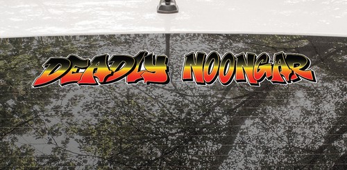 ABORIGINAL DEADLY NOONGAR OUTDOOR VINYL CAR STICKER HUGE 33cmx13cm EACH ...