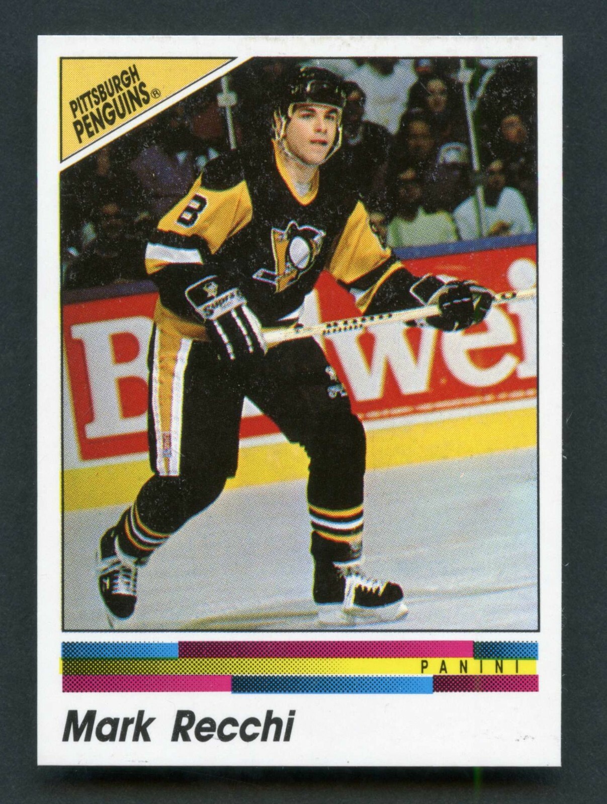 1990 PANINI HOCKEY STICKER #341 MARK RECCHI ROOKIE MINT | eBay