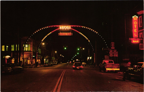 Brocton New York Nighttime Brocton Arch Street Scene Unposted Postcard ...