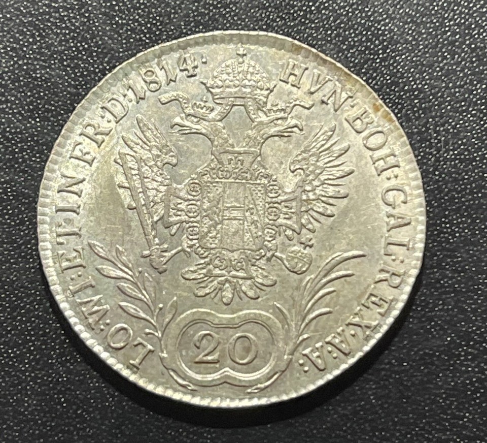 Austria 1814-A 20 Kreuzer Silver Coin: Franz II | eBay