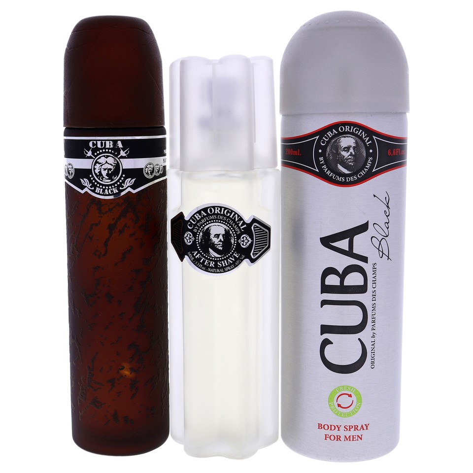 Cuba Black by Cuba for Men - 3 Pc Gift Set | eBay