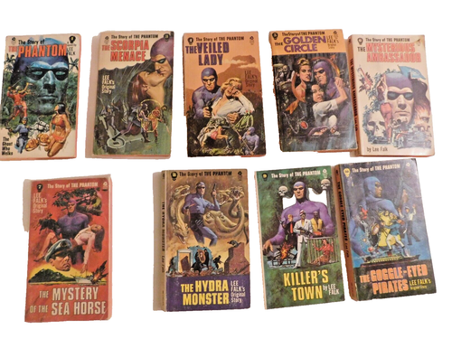 THE PHANTOM LOT OF 9 Books (1, 3-10) Lee Falk 1st Printing 1973 Avon ...