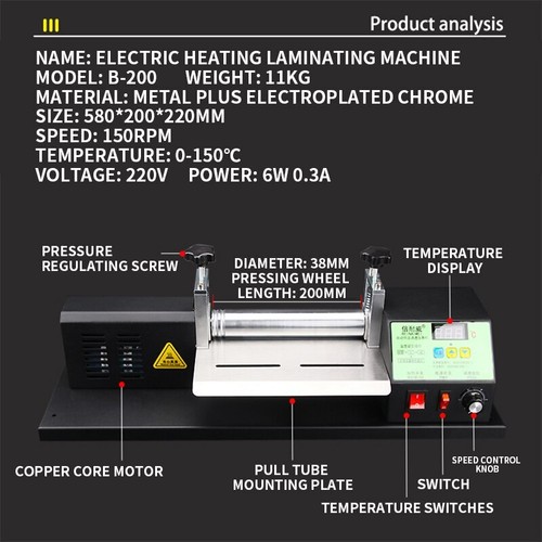 Electric Leather Layering Machine B-200 Constant Temp Heating Drawing ...