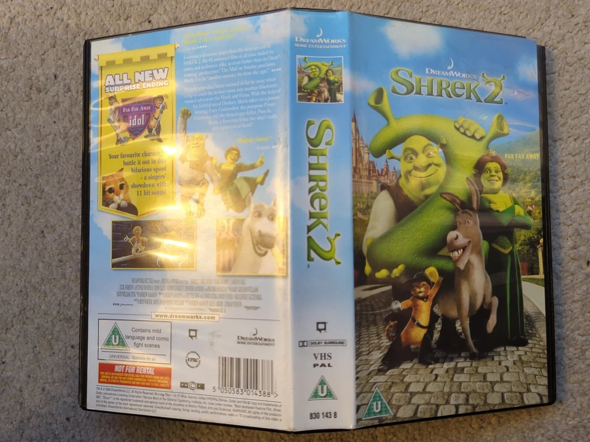 Original VHS Opening And Closing To Shrek UK VHS Tape, 47% OFF
