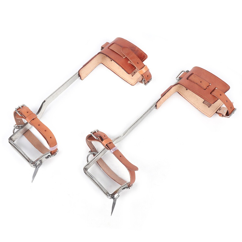 200kg Stainless Steel Tree Climbing Spikes Gaffs Spur Pair Set w/ 2x ...