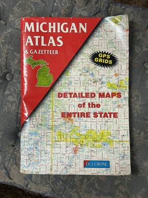 MICHIGAN ATLAS & GAZETTEER DETAILED MAP HUNTING FISHING CAMPING BACK ...